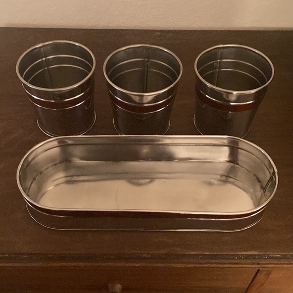 Behren’s | Other | Behrens Stainless Steel 3 In Planters With Copper ...